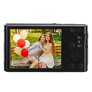 48MP 4K Digital Camera Cheap, 2.8 Inch 16X Zoom Point and Shoot Camera for Beginners, Compact Camera with Fill Light, WiFi, Rechargeable and Data Transfer (Black)
