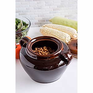 Fox Run 0350 Stoneware Bean Pot, 9.75 inches, Brown