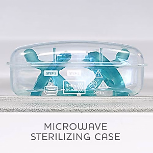 Chicco PhysioForma 100% Soft Silicone One Piece Pacifier for Babies aged 6-16 months | BPA & Latex Free | Reusable Sterilizing Case | Clear, 2pk