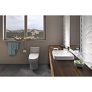 TOTO MW4463046CEMG#01 WASHLET+ Aquia IV Two-Piece Elongated Dual Flush 1.28 and 0.8 GPF Toilet with S500e Electric Bidet Seat, Cotton White