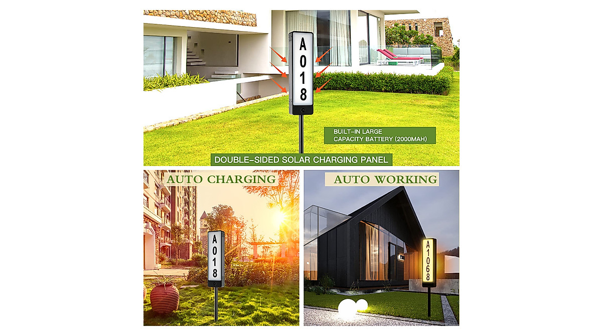 Illuminate Your Home with Dual-Sided Solar Address Plaques