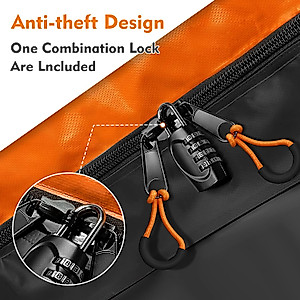 Hitch Mount Cargo Carrier Bag, 20 Cubic Feet 100% Waterproof Car Tray Luggage Bag (59" 24" 24") with 6 Reinforced Straps + 1 Combination Lock, Fits for All Vehicles with Steel Trailer Basket (Large)