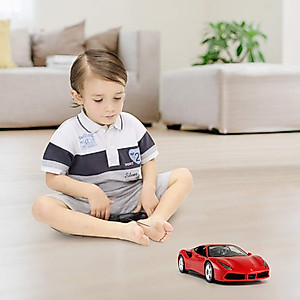 RASTAR Ferrari 488 GTB Model, 1/14 Scale Ferrari Remote Control Car for Boys 8-12 - RED