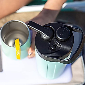 GrowlerWerks uKeg Twist Seltzer Maker & Dispenser – Portable Patented Carbonation System - Vacuum Insulation for Beverages – Includes Carry Handle- Soda Maker for Sparkling Water (Tungsten, 36 oz)