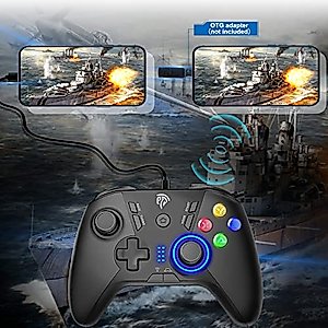 EasySMX Wireless Gaming Controller for Windows PC/Steam Deck/PS3/Android TV BOX, Dual Vibrate Plug and Play Gamepad Joystick with 4 Customized Keys, Battery Up to 14 Hours, Work for Nintendo Switch