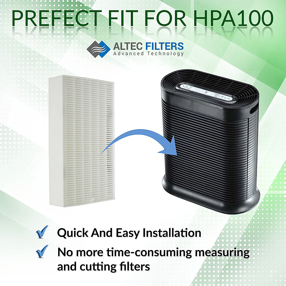 Altec Filters HEPA Premium Quality Replacement Filters Compatible with HPA100 Filter R Air Purifier, Fits HPA090, HPA100, HPA200, HPA300 HW HRF-R1 (HRF-R1 1 Pack)