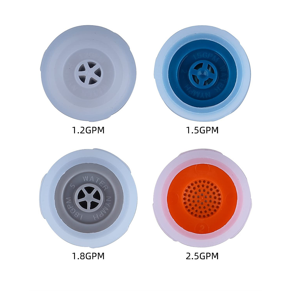 3 Pcs Faucet Aerator, Female Thread Kitchen Faucet Aerator Kitchen Sink Aerators, 1.2, 1.5, 1.8, 2.5 GPM Flow Restrictor Replacement Parts Bathroom, 55/64-Inch 22mm Female Thread-Chrome