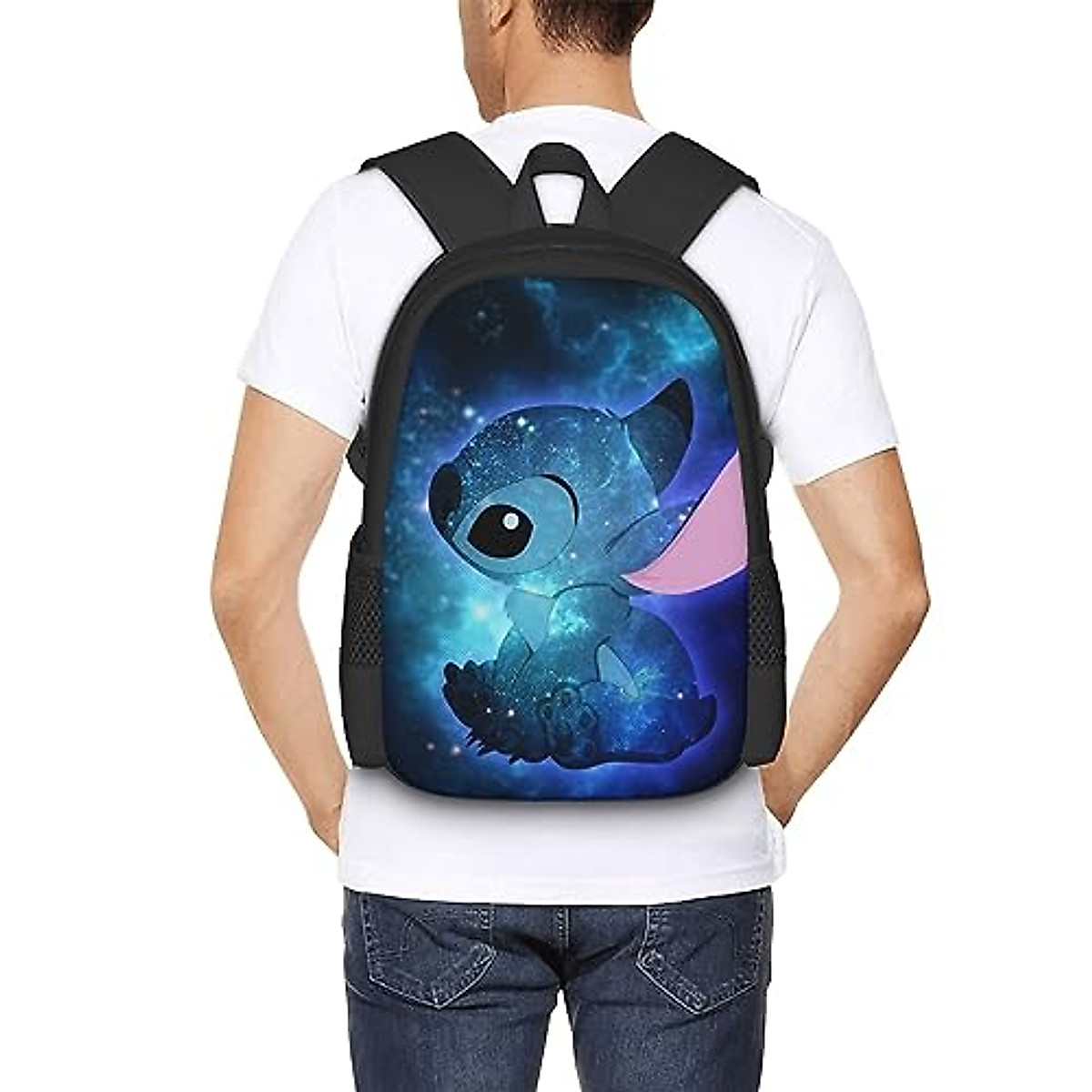 Stitch Cartoon Anime Backpack For Large Capacity Portable Anime Laptop Bag Cute Lightweight Outdoor Travel Laptop Backpack