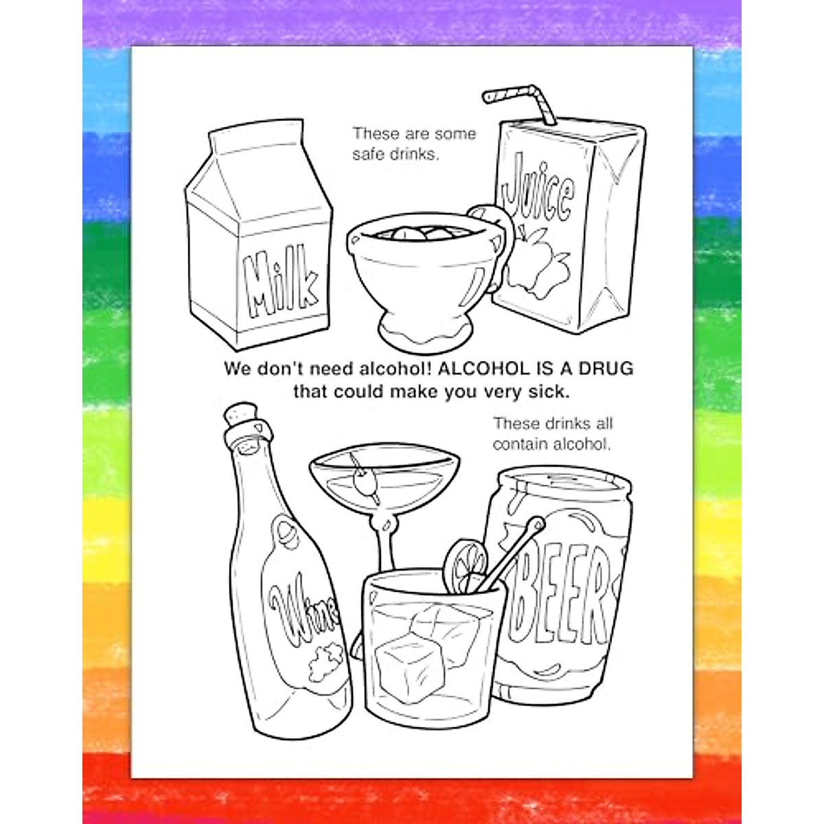 ZOCO - Drug Use Prevention - Educational Coloring Books (25 Bulk Pack, Without Crayons) - Community Outreach, Stay Drug Free Safety Handouts for Children - Games, Puzzles, Activities for Kids