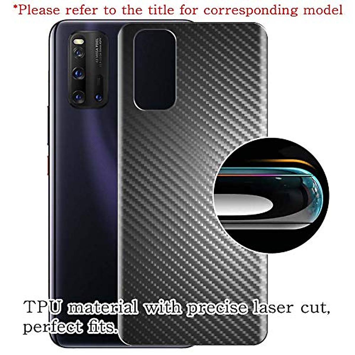 Puccy 2 Pack Back Protector Film, compatible with OPPO Reno Ace Black Carbon TPU Guard Cover （ Not Tempered Glass/Not Front Screen Protectors） New