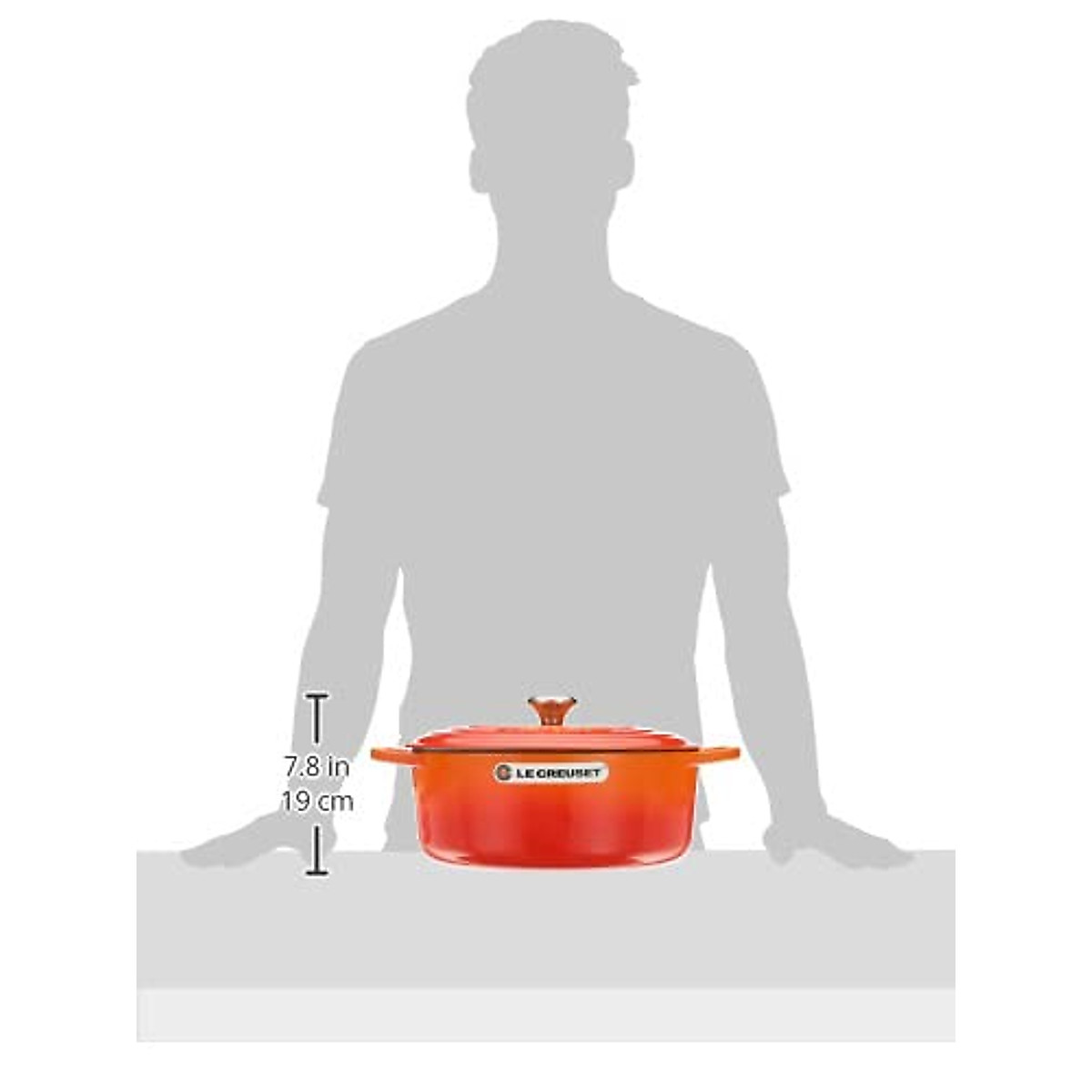 Le Creuset Enameled Cast Iron Signature Oval Dutch Oven, 6.75 qt., Flame