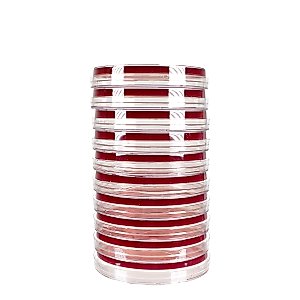 MacConkey Agar (MAC), (10-Pack), Pre-Poured, 15x100mm Petri Plates. Industry Use: Food Safety. for Dectection of E. Coli, Shigella, Salmonella.