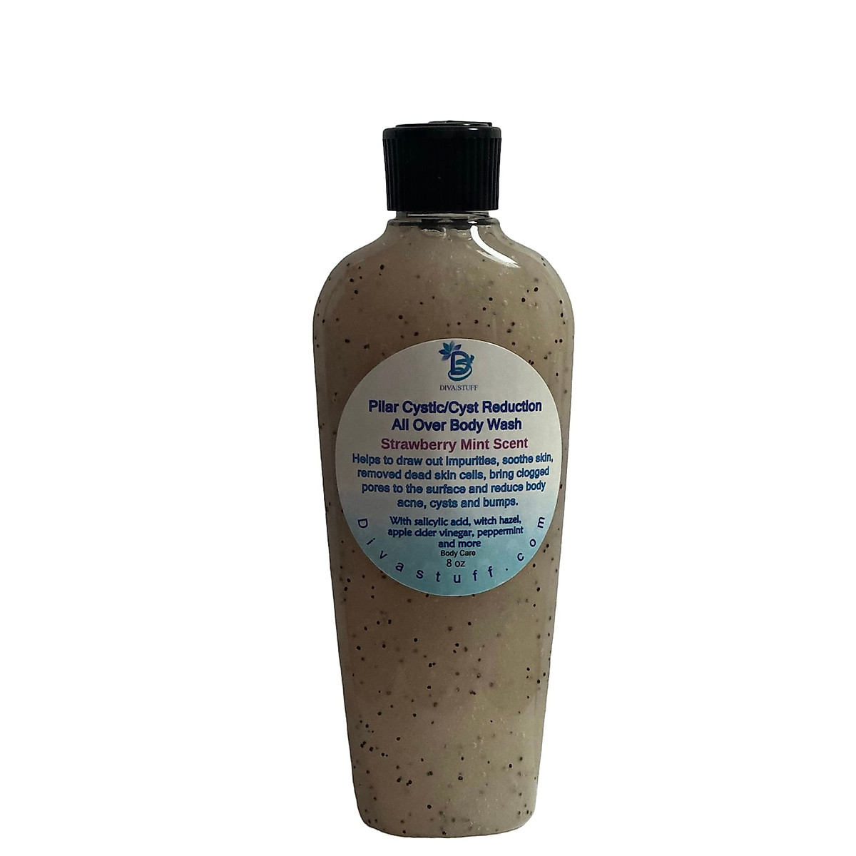 Diva Stuff Body Wash For Body Acne, For Those Who Have Problems With Body Acne, Pustules, Bumps, Lumps and Cysts, 8 Fluid Oounces