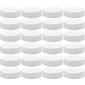 Cornucopia White Plastic Standard Mason Jar Lids (24-Pack); Regular Mouth Lined Storage Caps