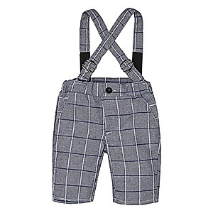 BIG ELEPHANT Gentleman Bowtie Suspenders Suits-Dress Clothes, Formal Wear for Infant Boys