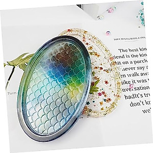 Resin Coaster Molds 1pc Pallet Mold Silicone Fruit Plate Silicone Molds for Epoxy Resin Crystal Tray Resin Tray DIY Plate Mould Dish Casting Mold Storage Tray Casting Tray Set