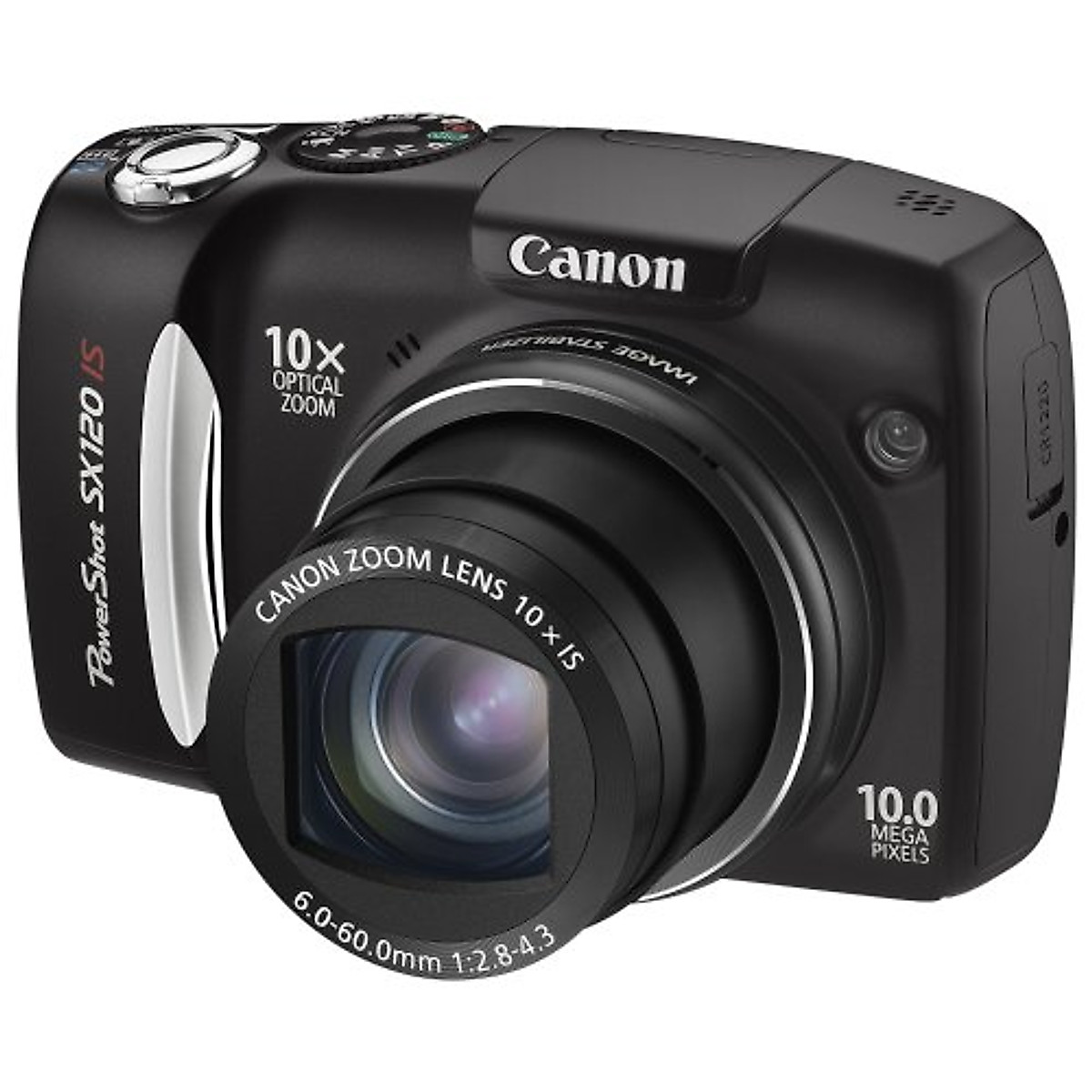 Canon Powershot SX120 IS 10MP Digital Camera (Black)