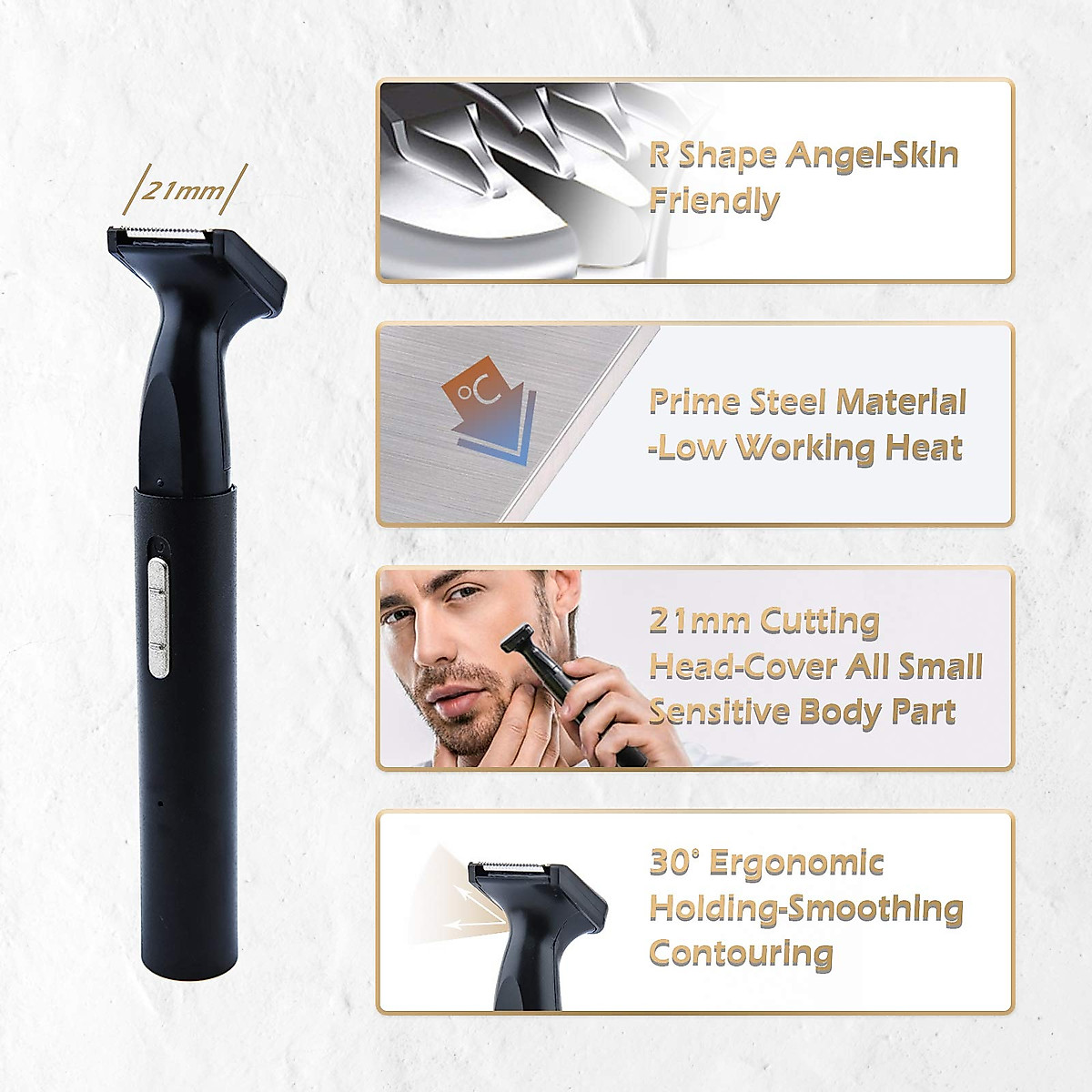 RAINBEAN Ear and Nose Hair Trimmer for Men and women-2020, Professional Nose Hair Trimmer with Stainless Steel Blad & IPX7 Waterproof System, Facial Eyebrow and Nose Hair Remover.