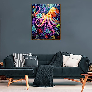 EIBEILI Diamond Painting Kits for Adults, Octopus DIY 5D Diamond Art Kits for Kids Diamond Dots for Adults Clearance Full Drill Crystal Craft Kits for Home Wall Decor Gifts 12x16inch