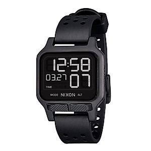 NIXON Heat A1320 - Digital Watch for Men and Women - 100M Water Resistant Exercise Workout - Custom 38 mm LCD Display, 20mm PU Band