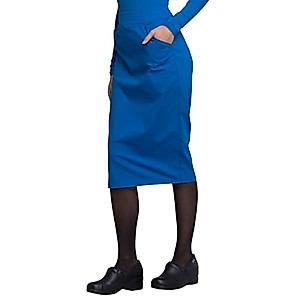Scrubs Uniform Skirt Workwear Professionals, Rib-Knit Waist, Soft Stretch WW510, XS, Royal