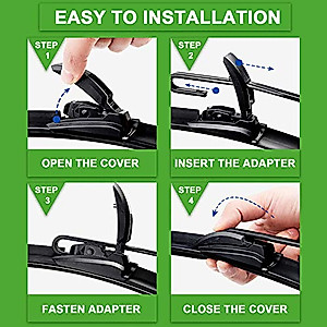 3 wipers Replacement for 2010-2022 Toyota 4Runner, Windshield Wiper Blades Original Equipment Replacement - 24"/20"/12" (Set of 3) U/J HOOK