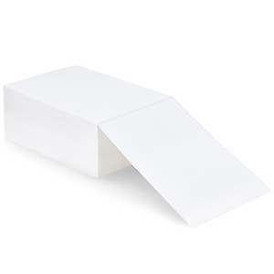 L LIKED 1000 Labels Fanfold 4" x 6" Direct Thermal Labels, with Perforated line for Thermal Printers - Compatible with Zebra & Rollo Printer (4" x 6" - 1000 Labels)