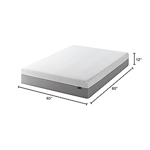 ZINUS 12 Inch Ultima Memory Foam Mattress [New Version], Queen, Fiberglass Free, Medium Firm Feel, Breathable Airflow Memory Foam, Certified Safe Foams & Fabric, Mattress in A Box
