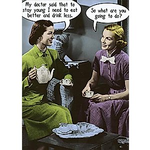 Recycled Paper Greetings Eat Better and Drink Less New Doctor Funny/Humorous Feminine Birthday Card for Her/Woman