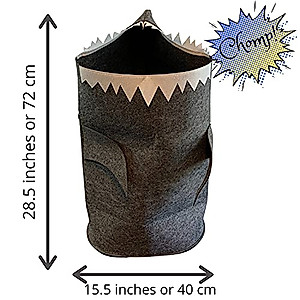 Storage Bin Hamper Laundry Basket or Large Storage Baskets for Kids Boys and Girls Bedroom or Playroom Shark Theme