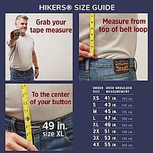 HIKERS - Original Hidden Suspenders for Men Under Clothes - Button Fly