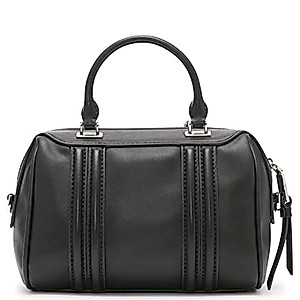 Calvin Klein Blake Top Zip Mini Satchel Crossbody, Black/Silver,One Size