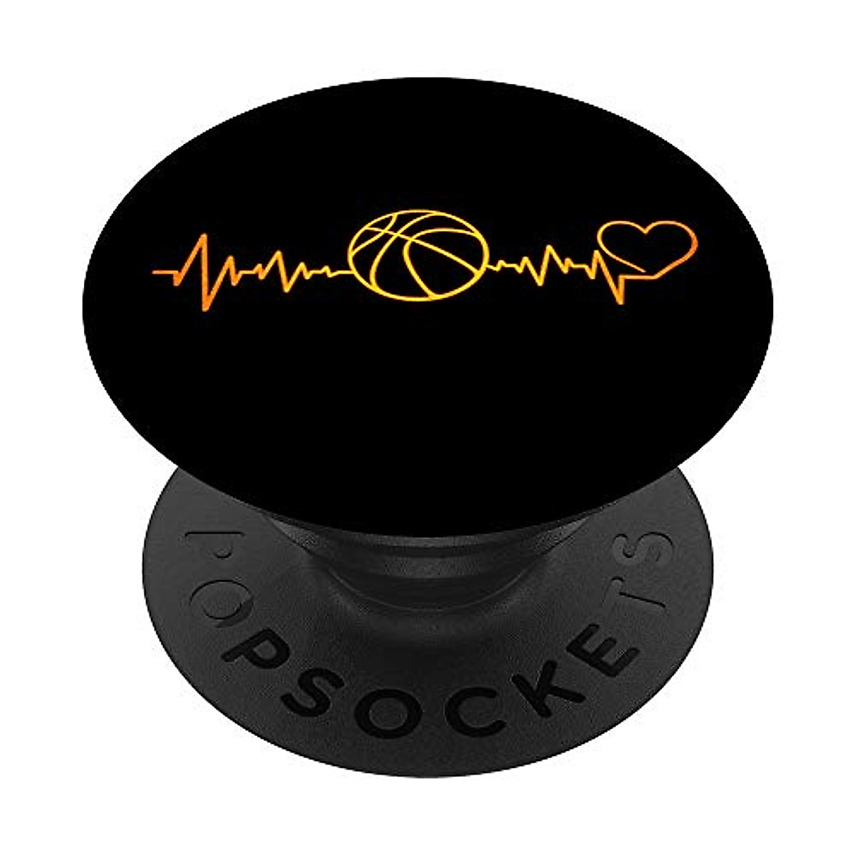 I Love Basketball Heartbeat Basketball Player or Coach PopSockets Swappable PopGrip