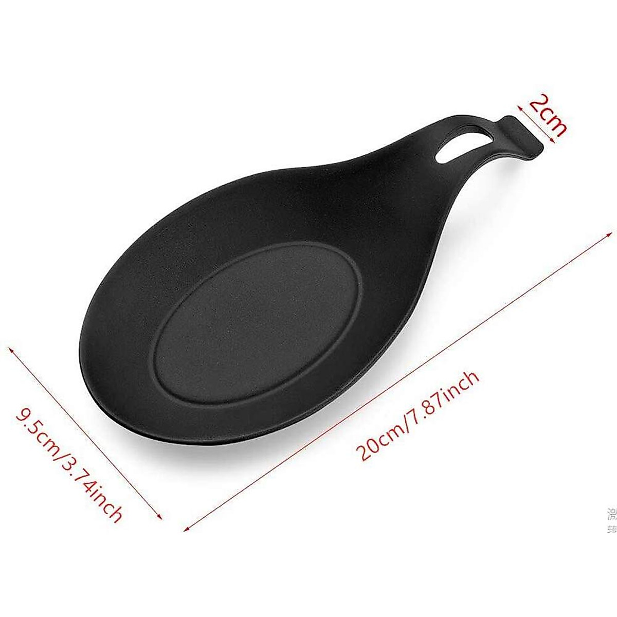 3PCS Black Silicone Spoon Rests Kitchen Scoop Bracket Stand Spoon Shelf Utensil Spatula Holder for Home Restaurant Supply