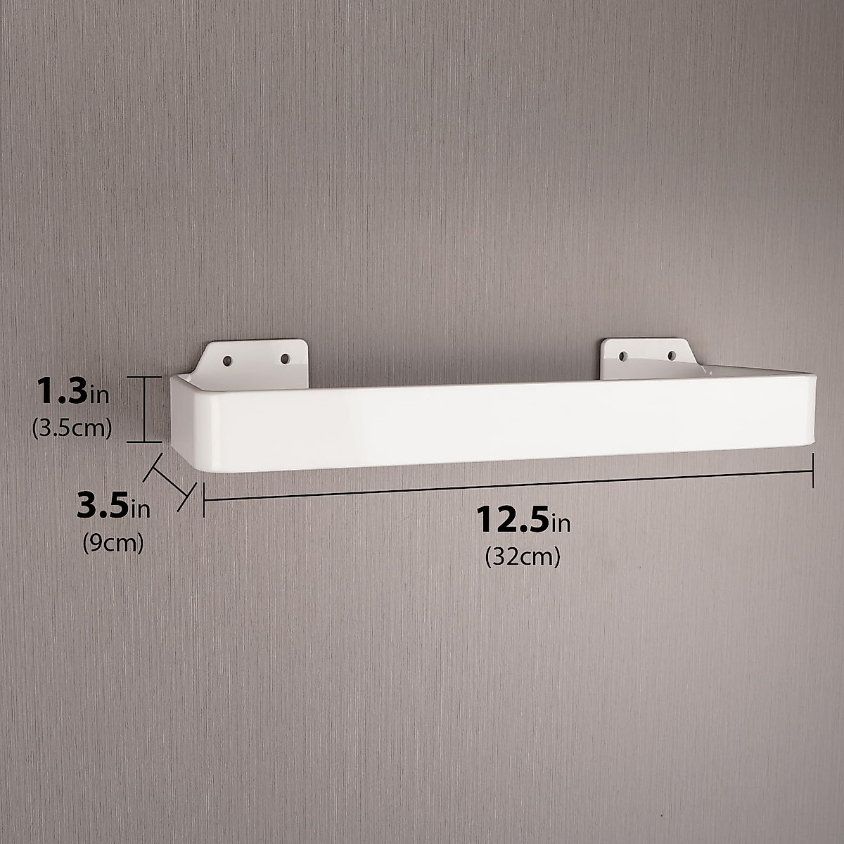 12.6Inches Hand Towel Holder, Self Adhesive Towel Rack for Bathroom Wall Mounted, Acrylic Towel Hanger (White)