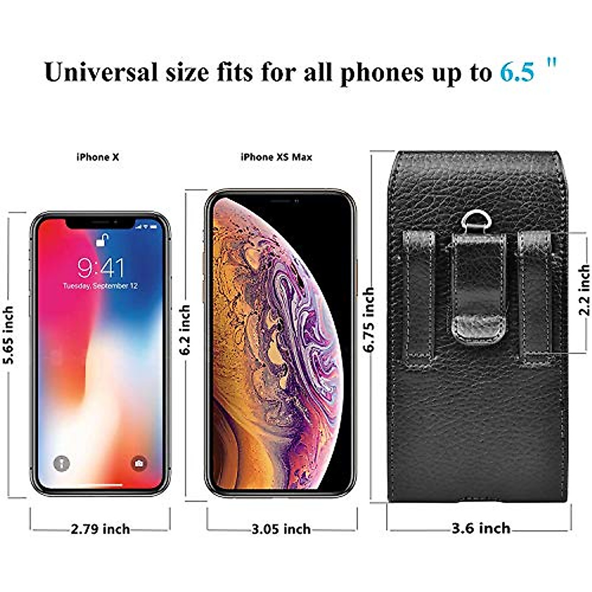 Njjex Cell Phone Holster for Samsung Galaxy S23 Ultra S22 S21 S20 FE S10 A14 A02S A12 A13 A32 A42 A52 5G A11 A21 A51 A71 Note 20 Ultra 10 J7 J3 PU Leather Belt Clip Holster Pouch Holder Carrying Case