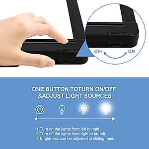 4X Magnifying Glass with 36 Adjustable LED Lights Provide Full-Page Viewing Area Evenly Lit Perfect for Low Vision Person and Seniors