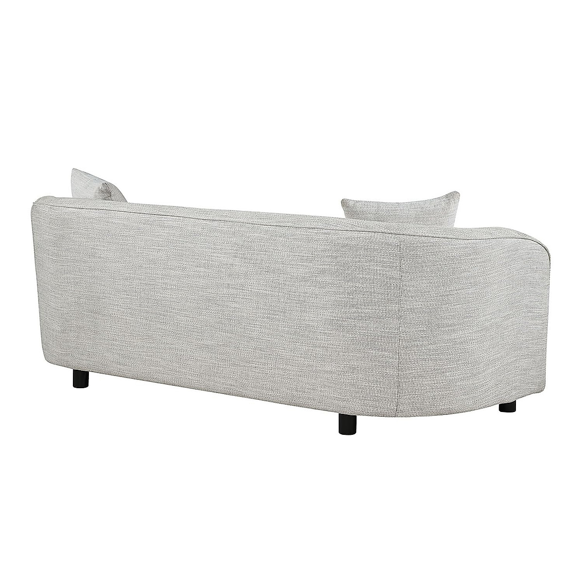 kevinplus 82.7'' Modern Sofa Couch with Curved Armrest for Living Room, Contemporary 3-Seat Upholstered Sofa Couch with Throw Pillows for Apartment Small Space, Bishop Beige