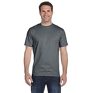 Hanes Men's T-Shirt Pack, Essential-T Cotton T-Shirt, Oxford Gray, Large, 4-Pack