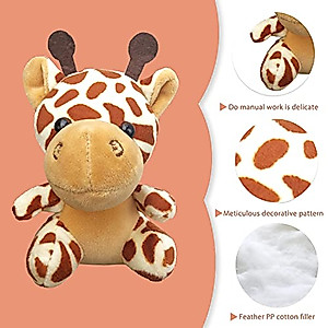 Small Stuffed Animals Bulk, Cute Stuffed Animal Keychains Bulk, Safari Stuffed Animals Plush Toy Elephant Giraffe