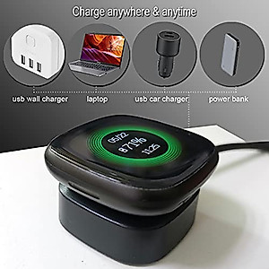 2Pack Compatible with Fitbit Versa 3 4 /Sense 1 2 Charger, （Not for Versa/Versa 1/Versa 2） Replacement Charging Cradle Dock Stand Cable for Smart Watch Versa 4