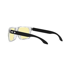 Oakley Men's Holbrook (A) Rectangular Sunglasses, Clear/Prizm Gaming, 56 mm