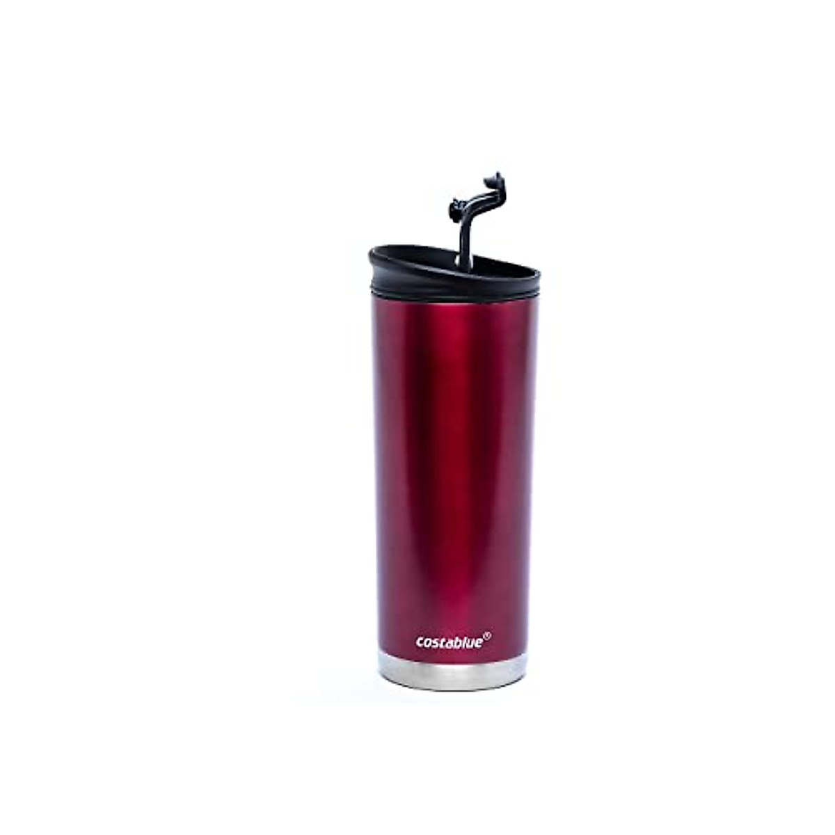 costablue Vacuum Insulated Stainless Steel Thermal Travel Mug - Keeps Drinks Cold or Hot for Hours - Leak-Proof, Dishwasher Safe Lid - 16 Ounces, Peach Cooper & Wine Purple Combo