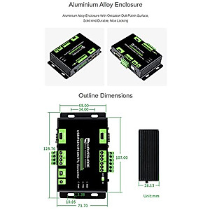 waveshare Industrial Isolated Multi-Bus Converter USB / RS232 / RS485 / TTL Communication Between Different Buses