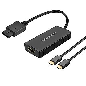 New N64 HDMI Converter Support 16:9/4:3 Conversion,N64 to HDMI Converter Compatible with Nintendo 64/ Game Cube/ SNES