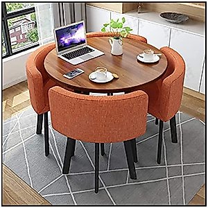 Office Reception Round Table- Office Table and Chair Set Reception Coffee Table, Living Room Table and Chair Set Balcony Restaurant Combination Table Simple Modern Small Round Table Reception Business