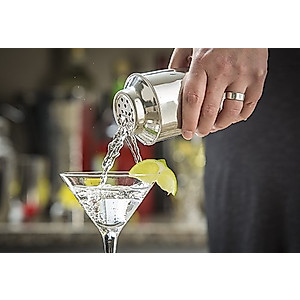 TableCraft 3-Piece Stainless Steel Cocktail Shaker, 8-Ounce