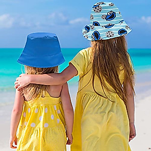 Cookie Monster Kids Sun Hat, Toddler Bucket Hat for Boys & Girls, 2-5T