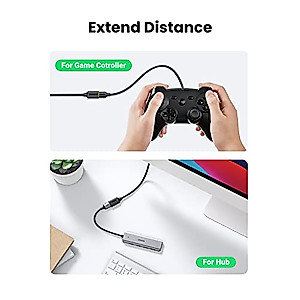 UGREEN USB Extender, USB 3.0 Extension Cable Male to Female USB Cable High-Speed Data Transfer Compatible with Webcam, Gamepad, USB Keyboard, Mouse, Flash Drive, Hard Drive, Oculus VR, Xbox 3 FT
