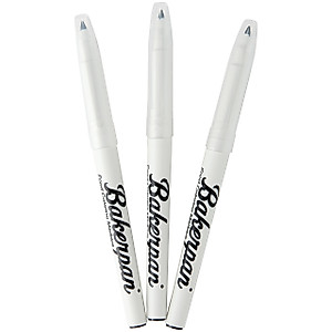 Bakerpan Food Coloring Markers, Fine Tip Edible Markers for Cookie Decorating, Edible Black Ink Pen - Set of 3